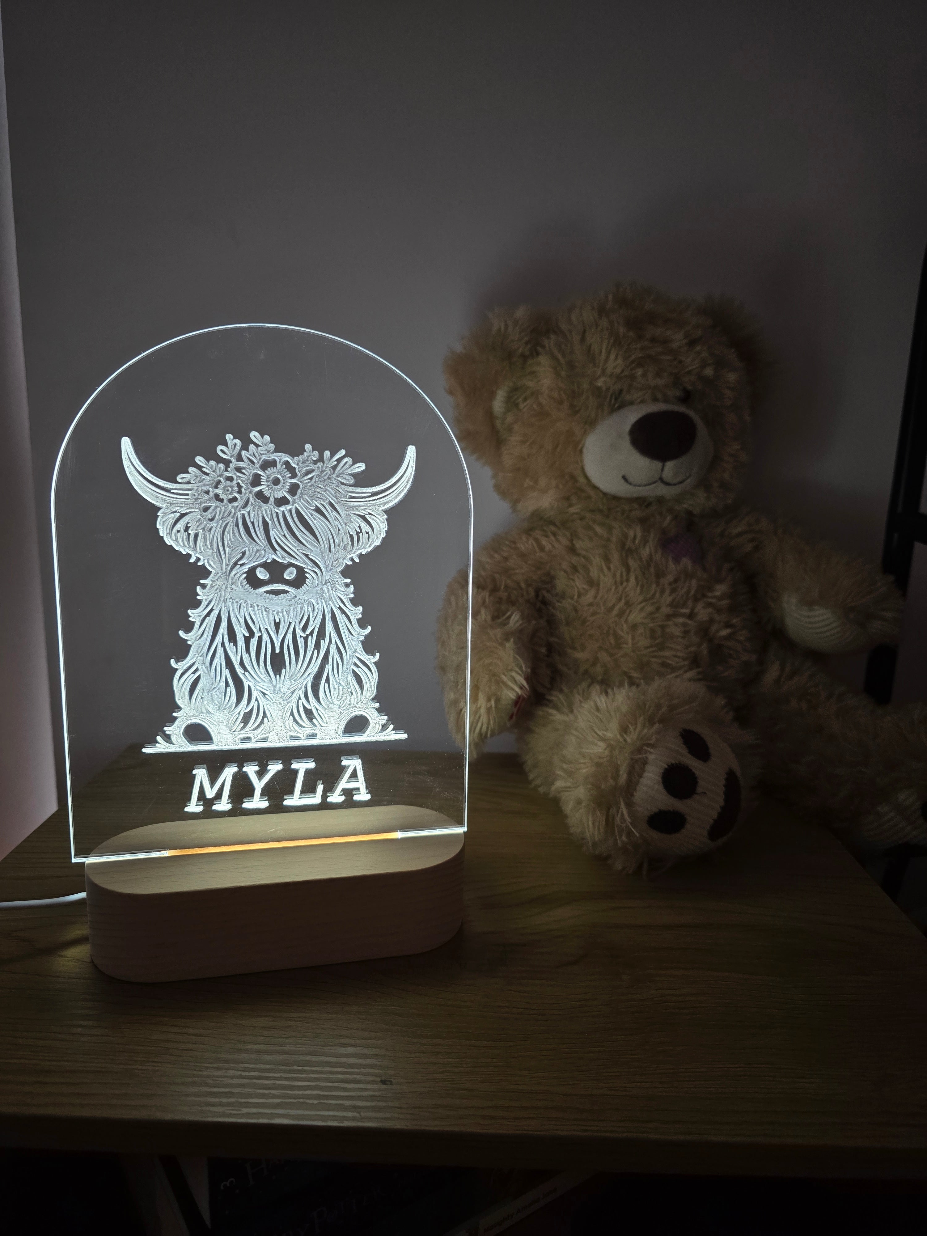 Highland Cow LED Light – Little Creations by Shannon