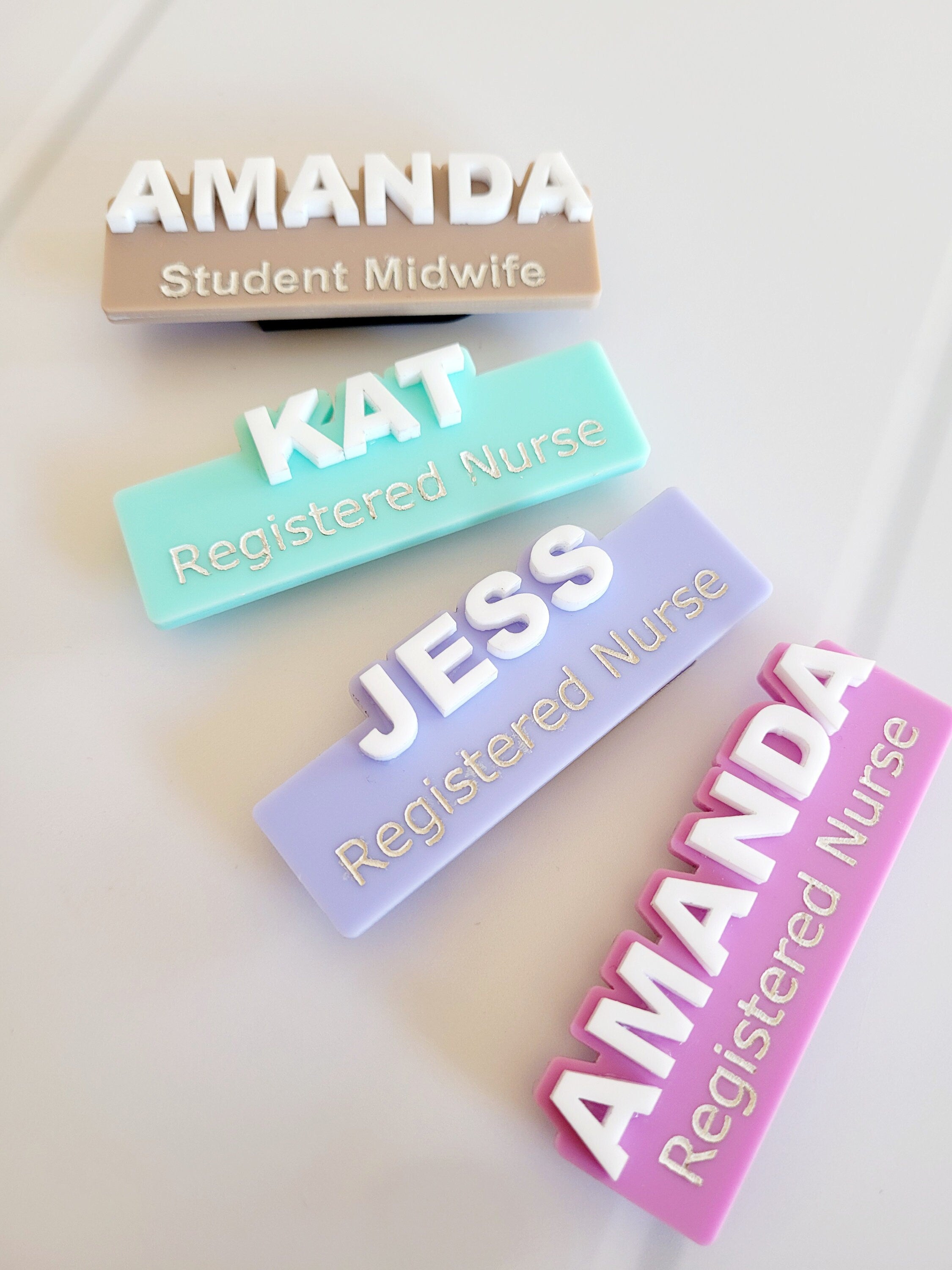 Colored Acrylic Name Tags – Little Creations by Shannon